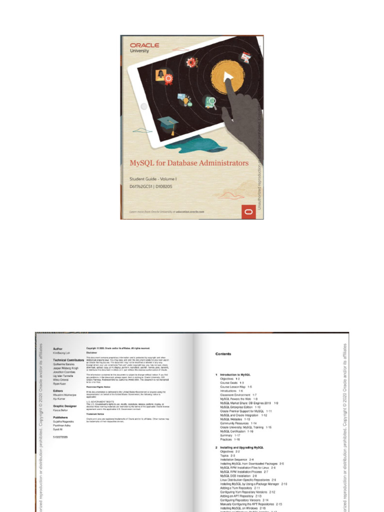 2025 - MySQL For Database Administrators - Vol 1 | PDF