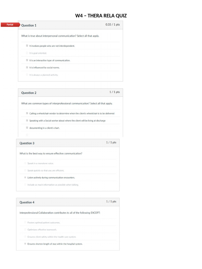 w4 Thera Rela Quiz | PDF