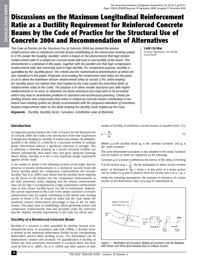 Beam Ductility To CoP2004 | PDF | Beam (Structure) | Deformation ...