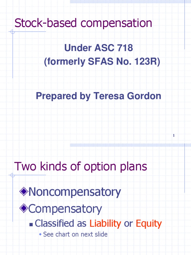 ASC 718 Stock-Based Compensation Student) | PDF | Employee Stock Option ...