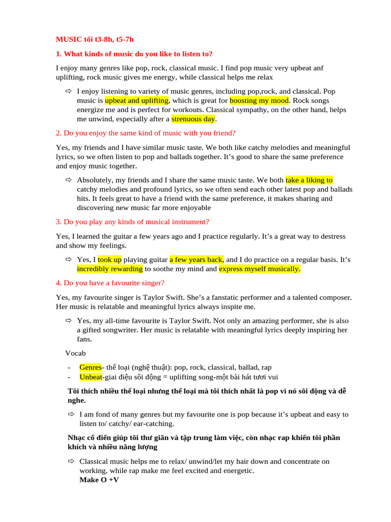 Music Speaking | PDF