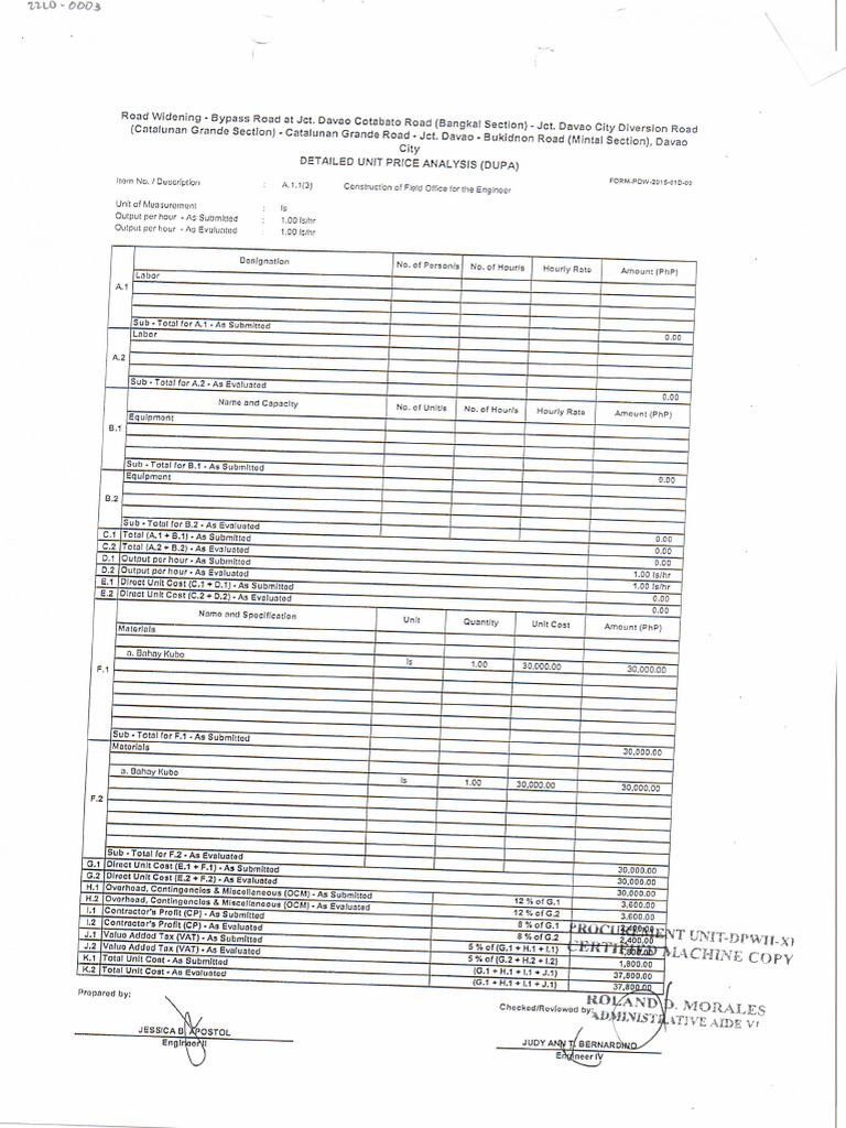 22lo-0003 Dupa DPWH | PDF