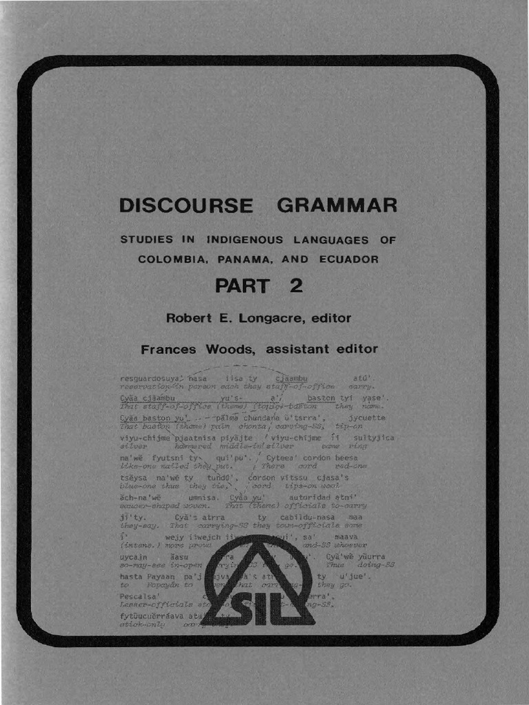 Thematic Linkage of Waunana Discourse (Binder; 1977, SIL) | PDF
