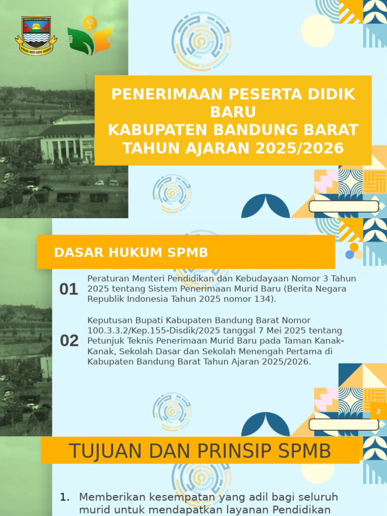Materi Sosialisasi SPMB KBB 2025 | PDF