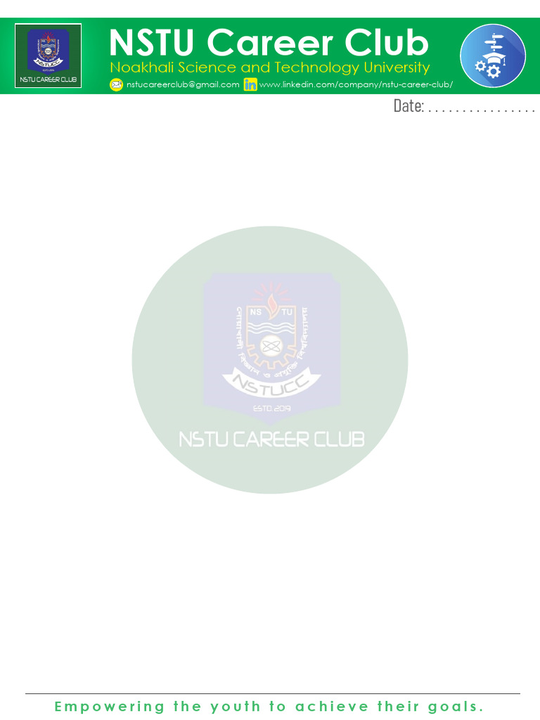 NSTU Career Club | PDF