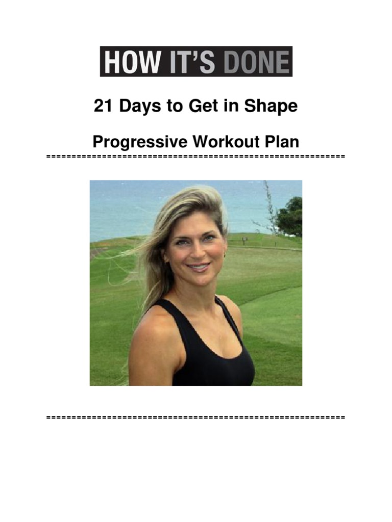 21 Days To Get in Shape: Progressive Workout Plan | PDF | Physical ...