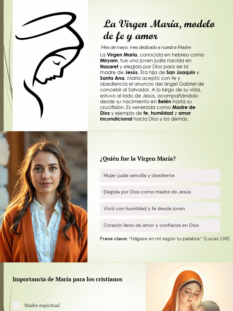 Virgen María: Fe, Amor y Ejemplo | PDF