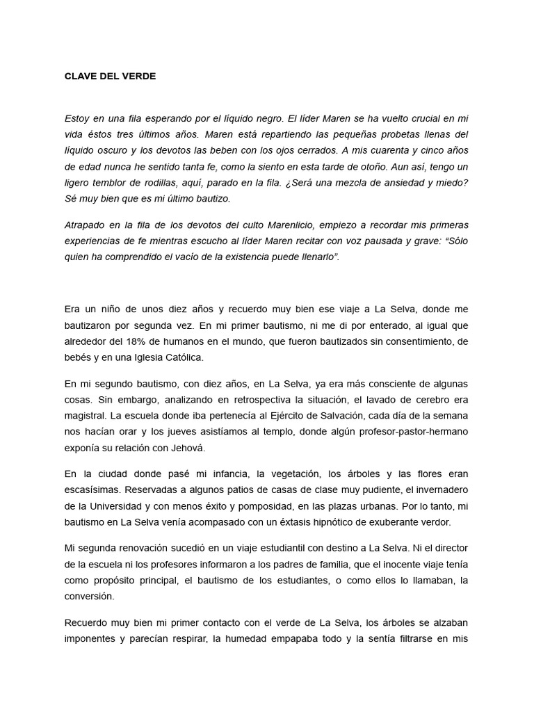 Clave Del Verde - v2 | PDF | Bautismo