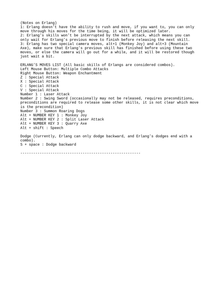Erlang Move List | PDF