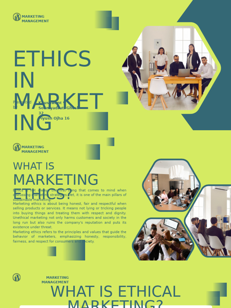 Marketing Ethics: Principles & Benefits | PDF | Marketing | Brand