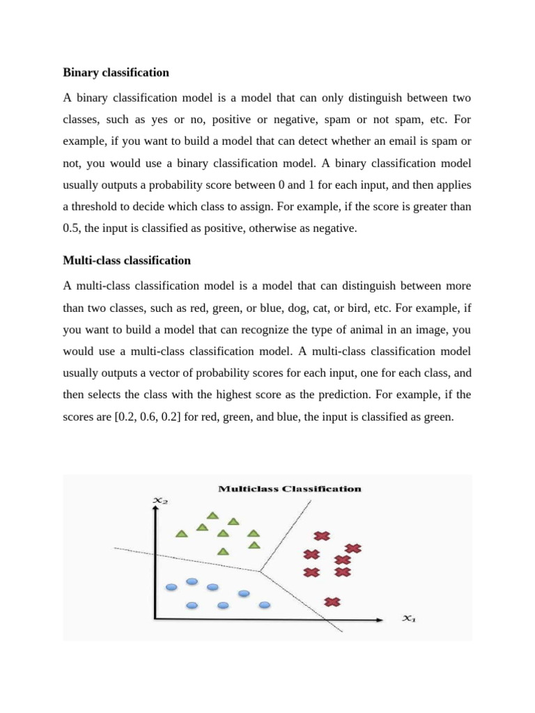 Notes Binary Mulitclass Classification | PDF | Statistical ...