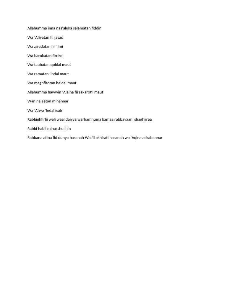 Allahumma Inna Nas | PDF