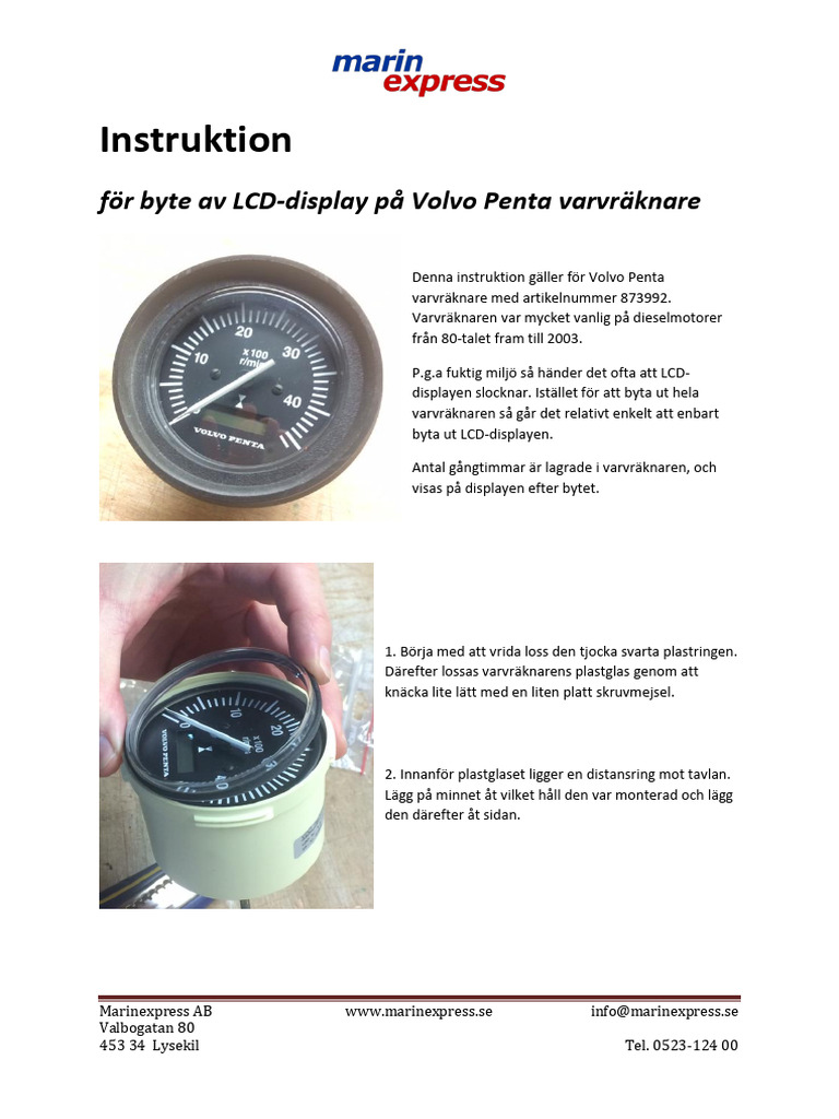 Instruktion LCD RPM | PDF