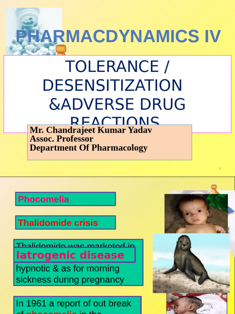 9- Lecture #10_ Tolerance & ADR | PDF | Drug Tolerance | Pharmacy