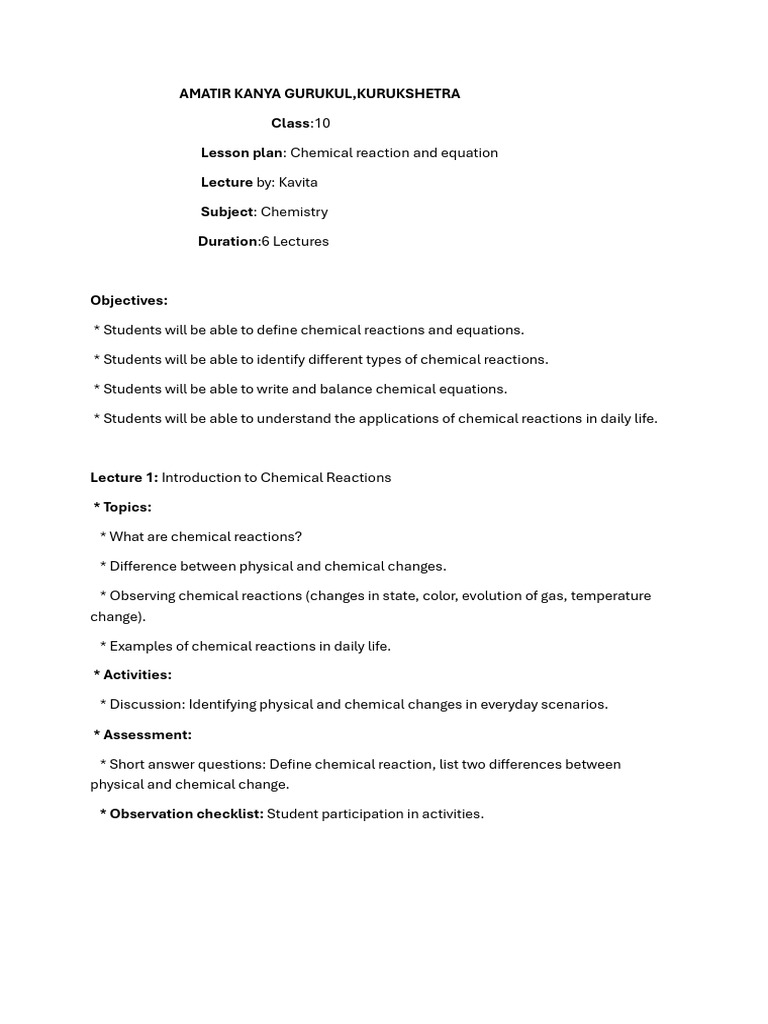 Chemical Change: Definition & Examples | PDF | Redox | Chemical Reactions