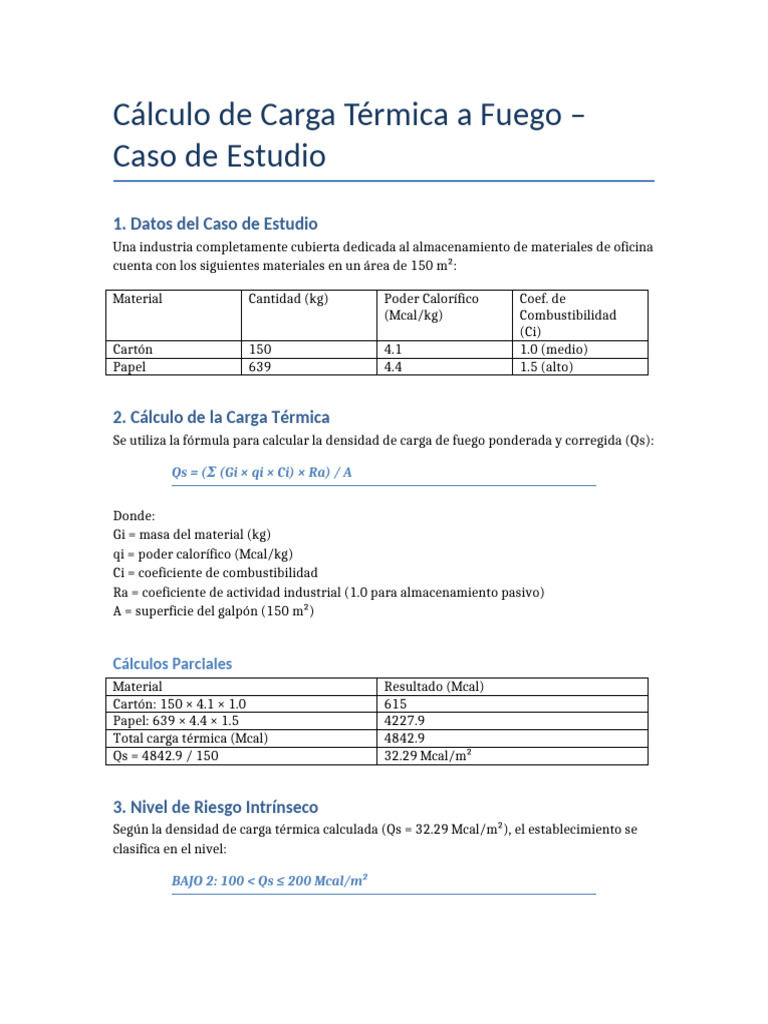 Cálculo de Carga Térmica en Almacenamiento | PDF