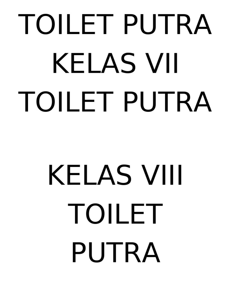 Panduan Kebersihan Toilet Putra | PDF