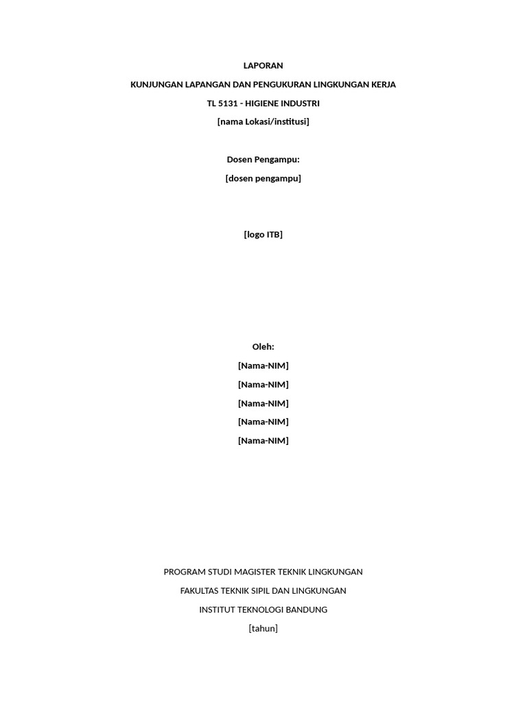 Template Laporan Kunjungan HI | PDF