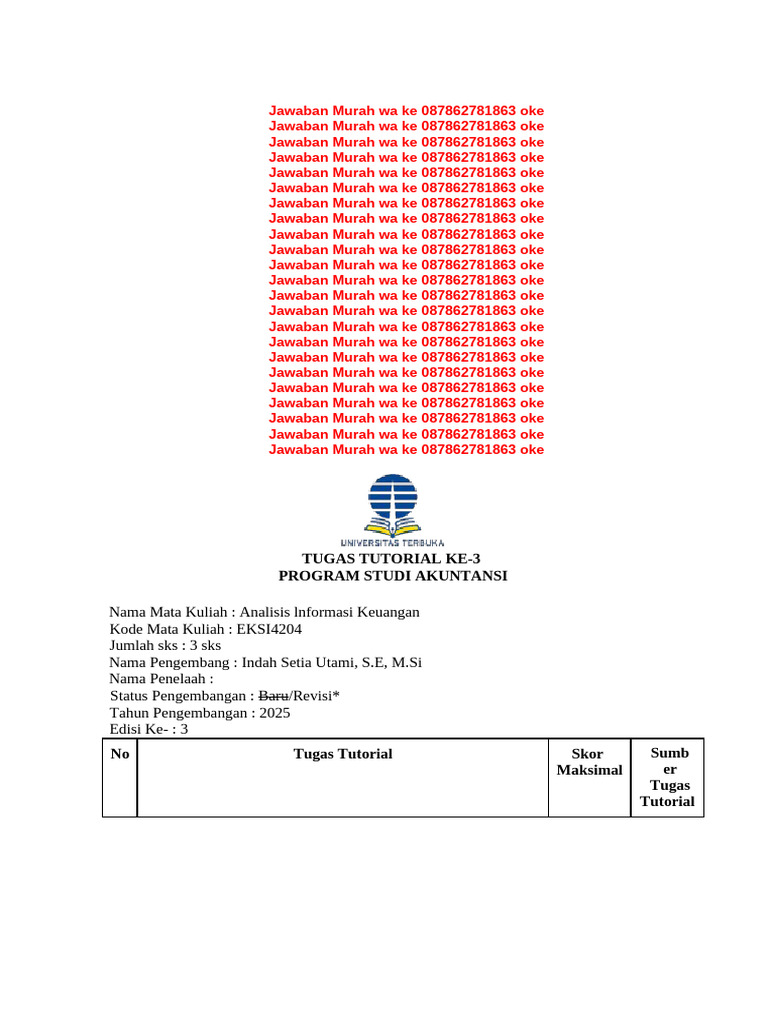 Soal Tugas 3 - AIK Ed in | PDF