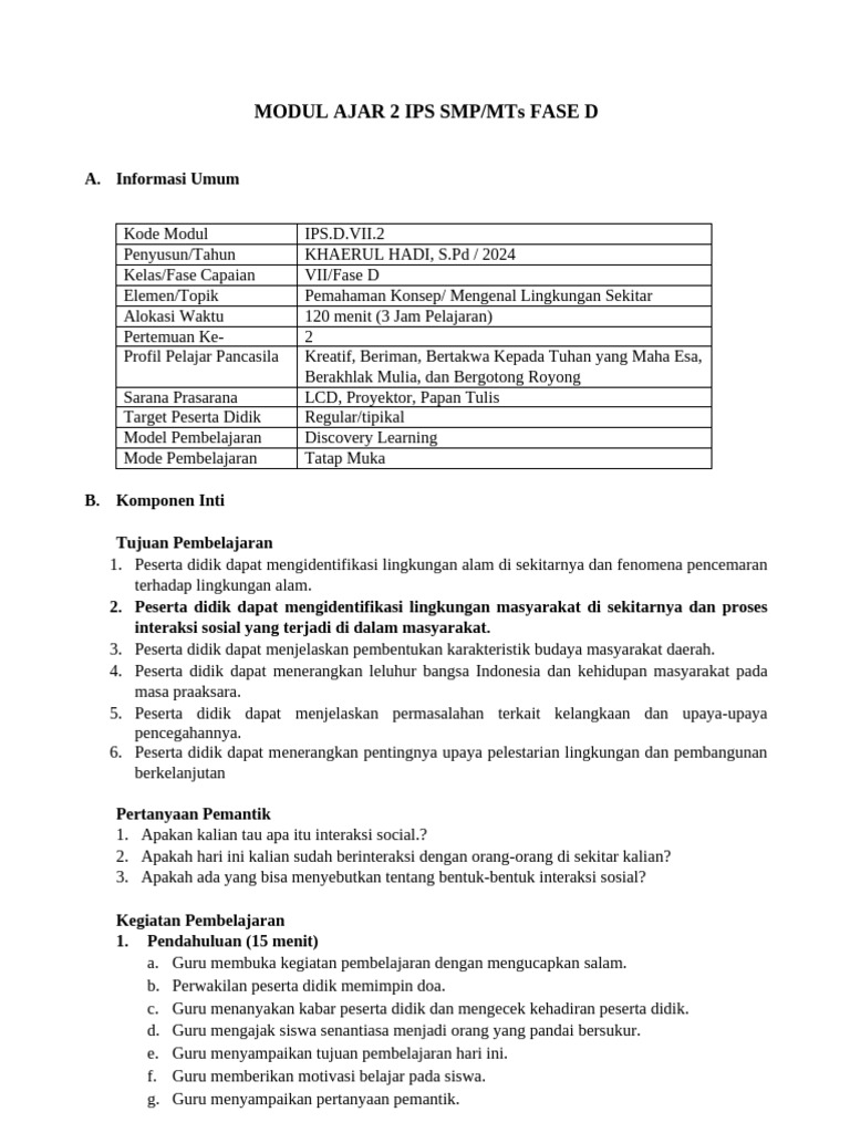 Modul Observasi 2024 | PDF