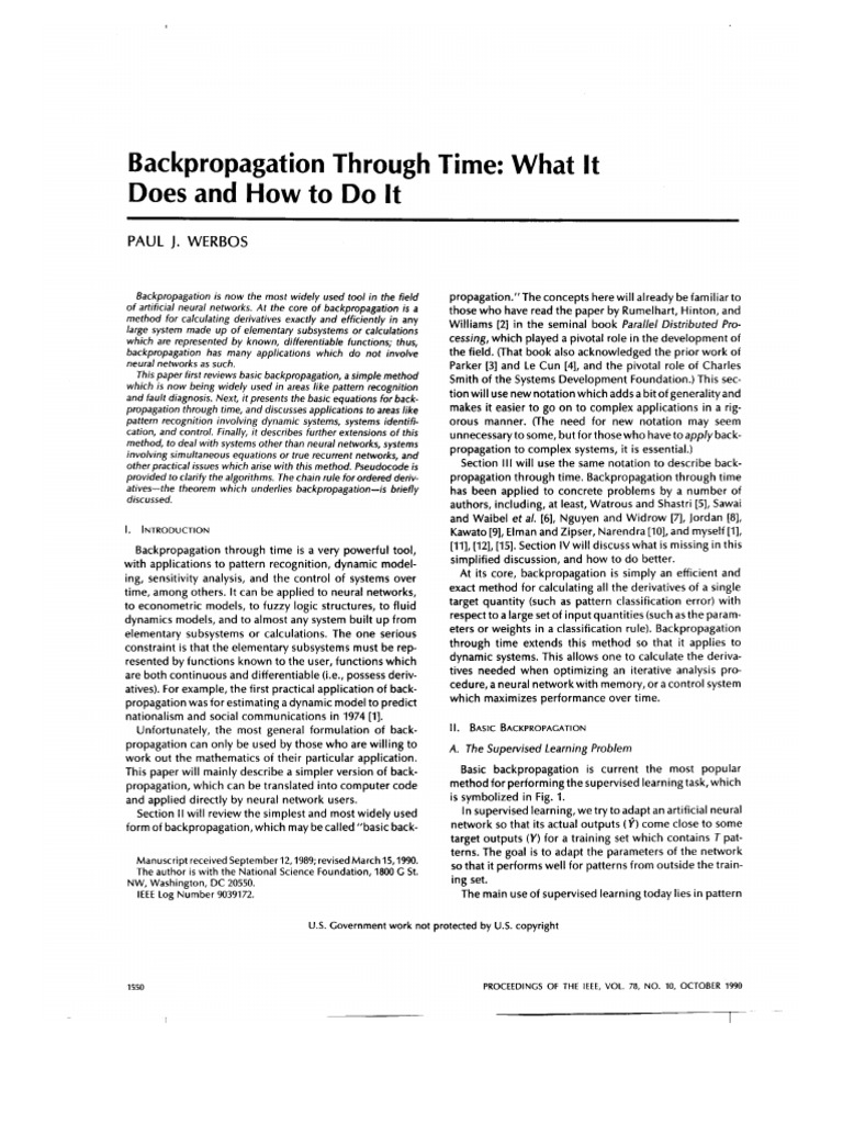 Backpropagation Through Time | PDF