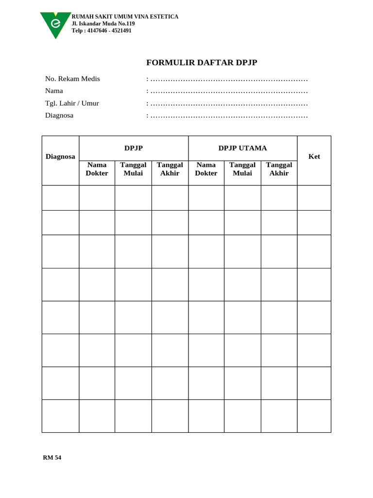 Daftar DPJP | PDF
