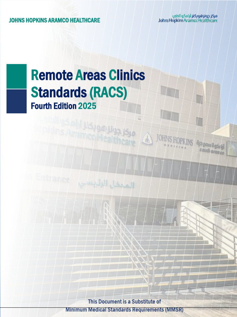 Saudi ARAMCO Remote Areas Clinics Standards (RACS) 2025 | PDF | Emergency | Emergency Management