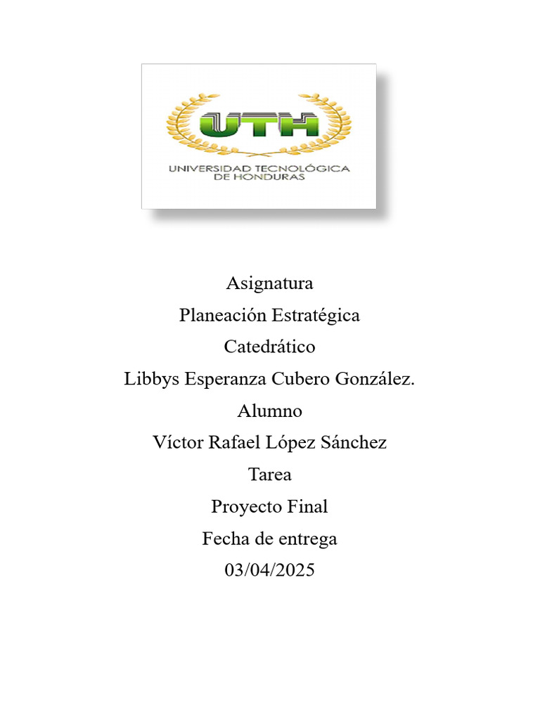 Tarea Proyecto Final P.L | PDF | Business | Análisis FODA