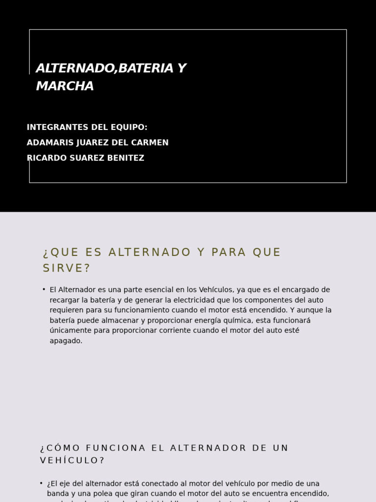 Alternado, Bateria y Marcha 2 | PDF | Engranaje | Embrague