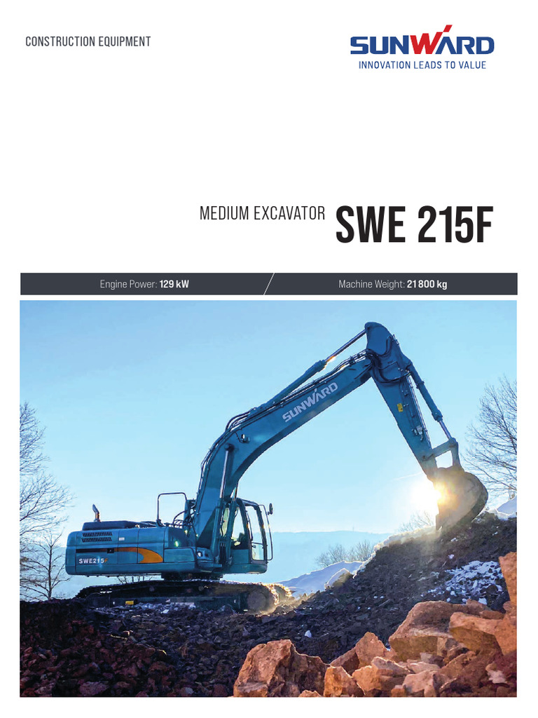 Sunward SWE 215F Brochure ENG | PDF | Engines | Pump
