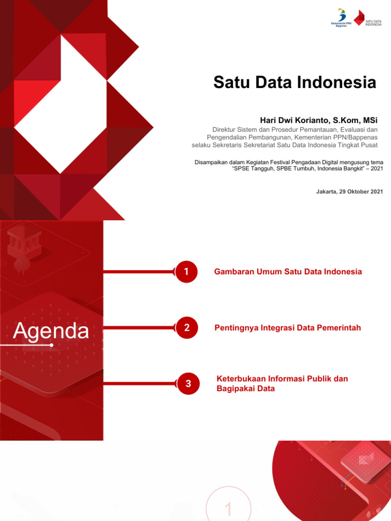 Sekretariat Satu Data Indonesia di Bappenas | PDF