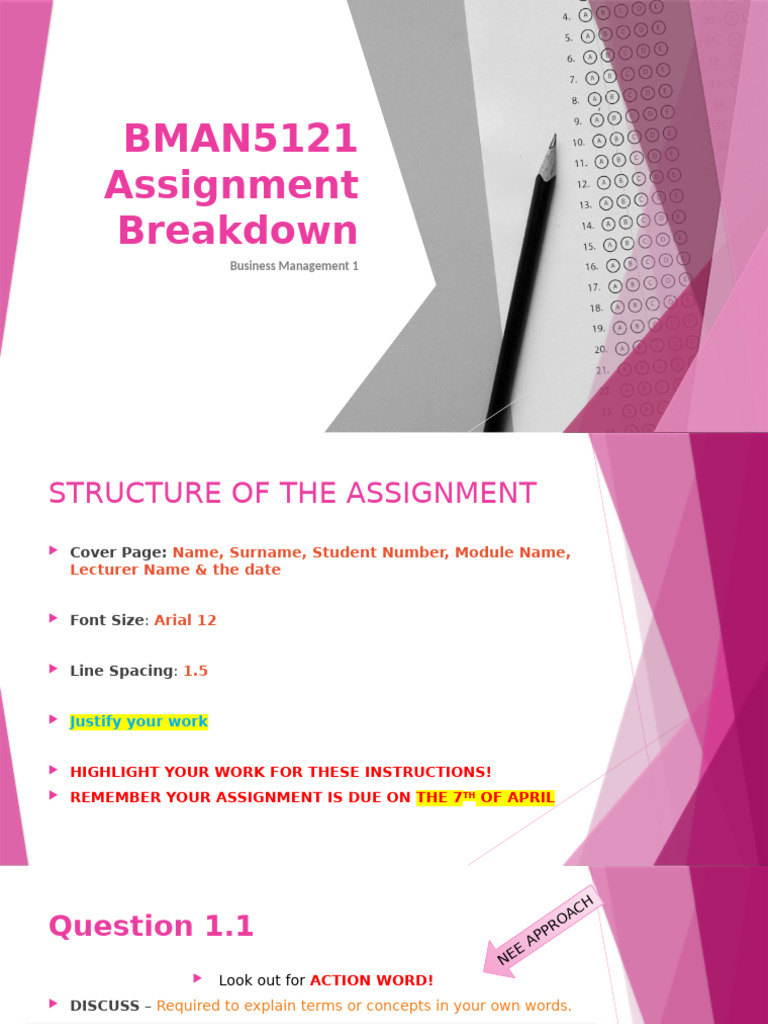 BMAN5121 Assignment Breakdown | PDF | Entrepreneurship | Marketing