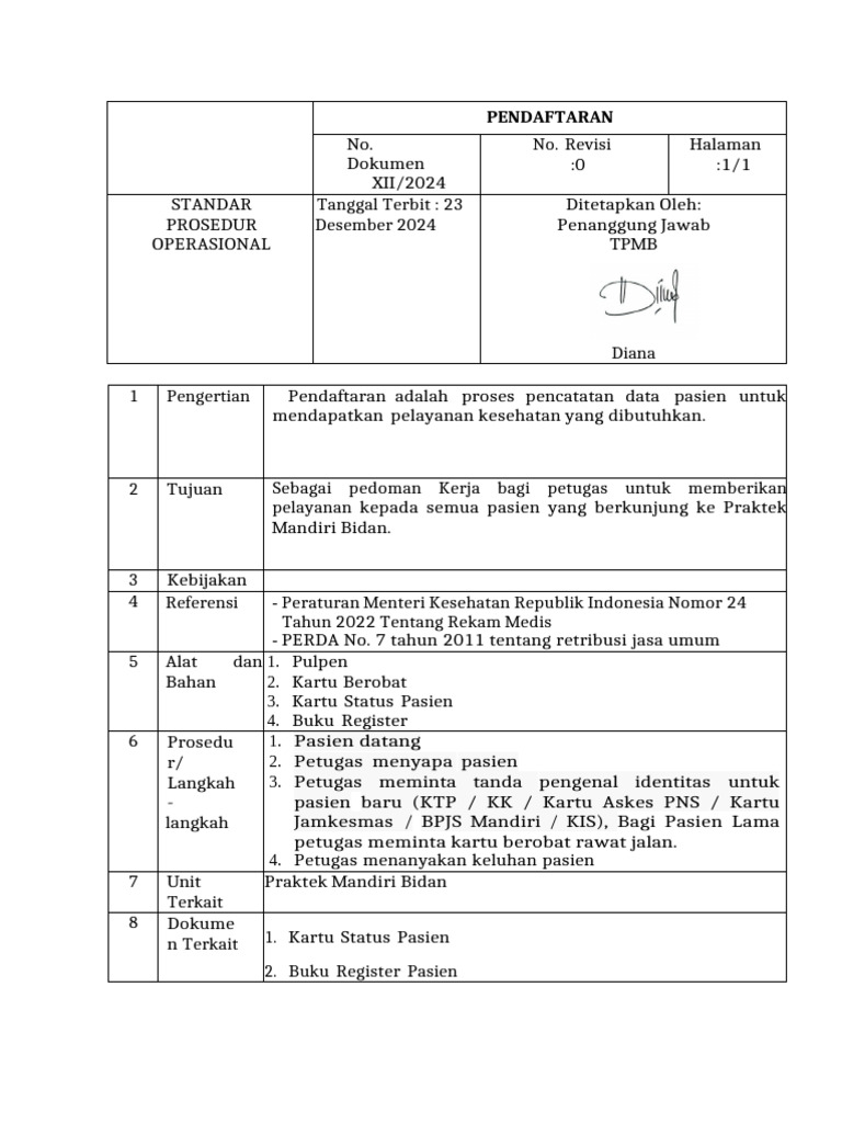 Pendaftaran Spo | PDF