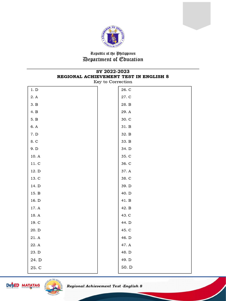 Key Grade 8 English | PDF