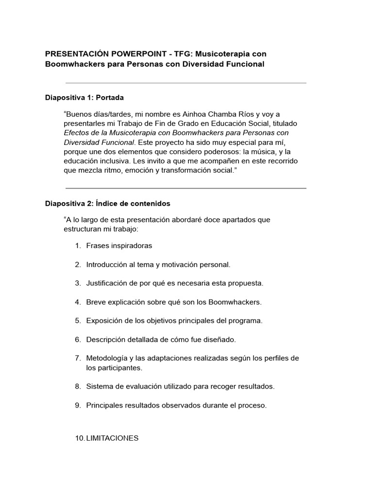 EXPOSICIÓN DEL TFG (1) | PDF | Las emociones | Ritmo