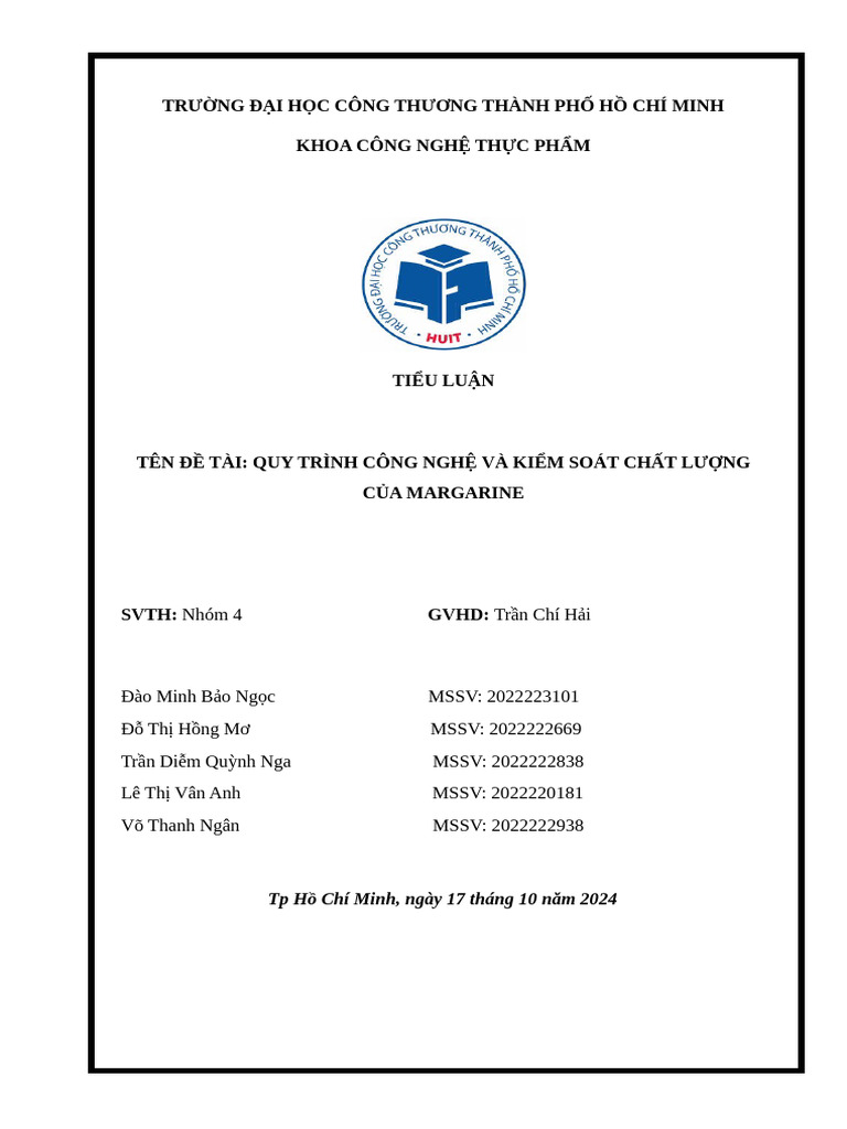 Nhóm 4 _ Margarine | PDF