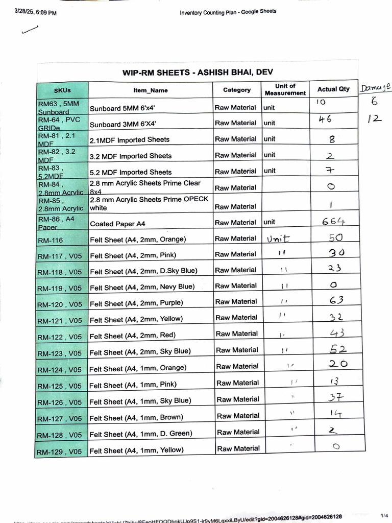 Inventory Counting | PDF