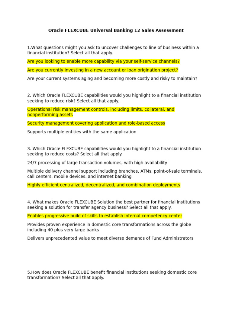 FLEXCUBE Banking Implementation Insights | PDF | Banks | Oracle Corporation