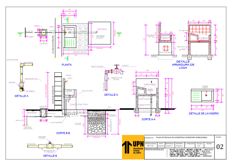 Plano de Detalle de Acometidas Conexiones Domiciliarias-Layout2 | PDF | Ingeniería Ambiental ...
