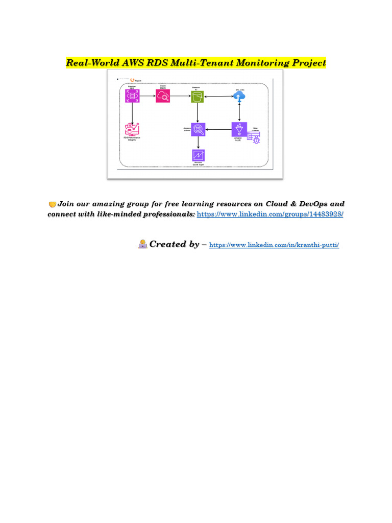 Real-World AWS RDS Multi-Tenant Monitoring Project | PDF | Databases | Postgre Sql