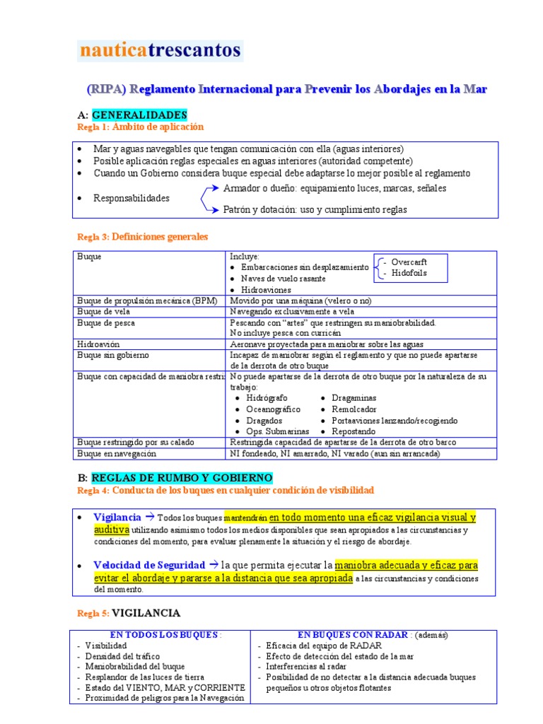 Manual Ripa Resumen | PDF | Barcos | Buques