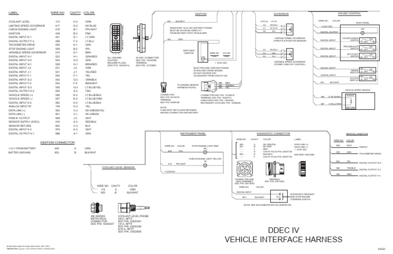 Ddec Iv Wiring And Connector Guide Pdf Electrical Engineering