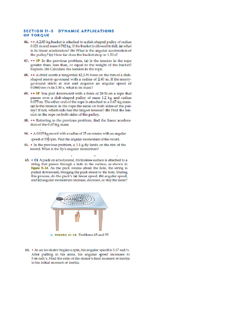 Rotational Dynamics Exercises | PDF