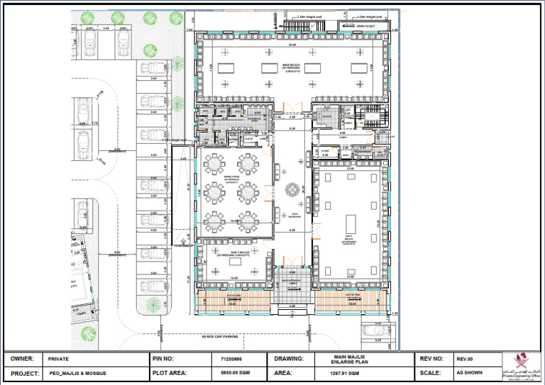 Majlis and Mosque Floor Plan Design | PDF | Buildings And Structures ...