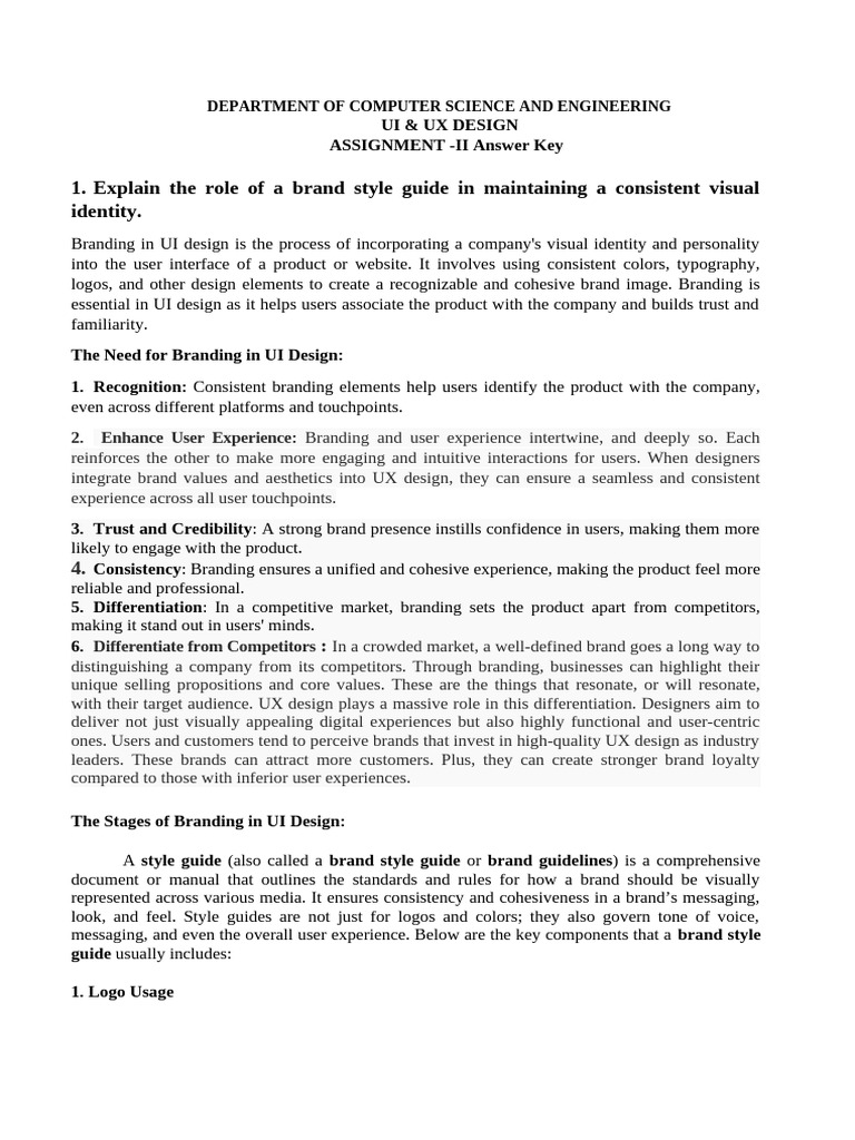UUD Assignment 2 Answer Key | PDF | Usability | Software Testing