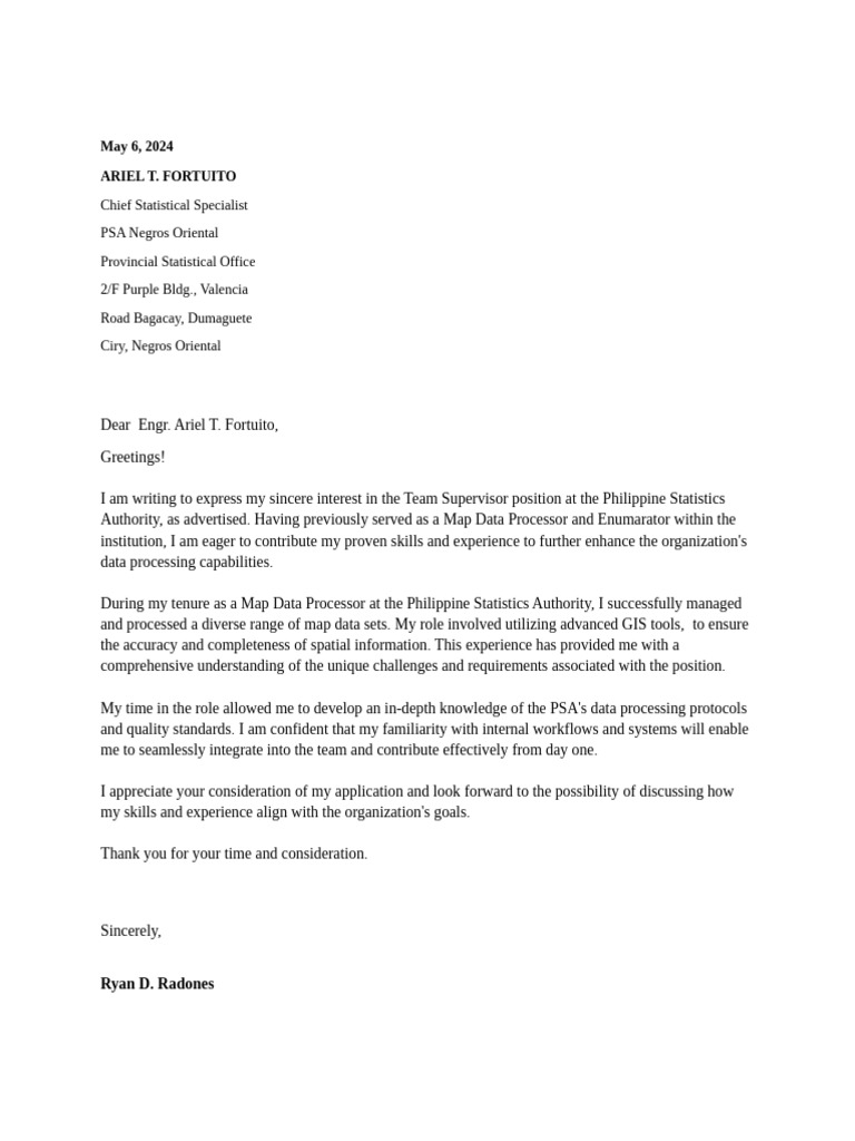 Ryan App Letter MDR | PDF