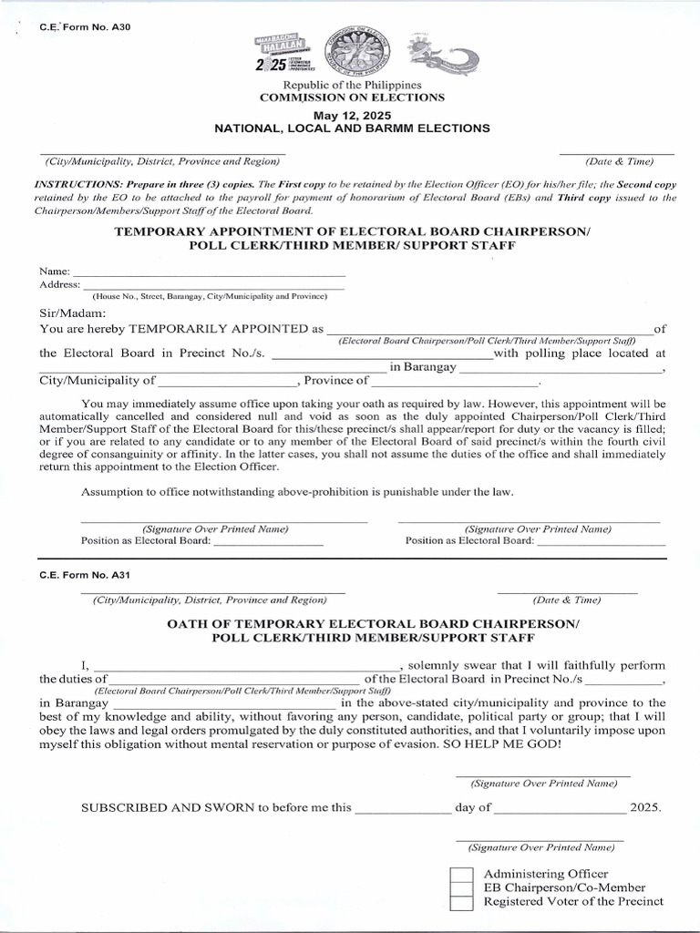 C.E. Form Nos. A30, A35, A39, A40 | PDF