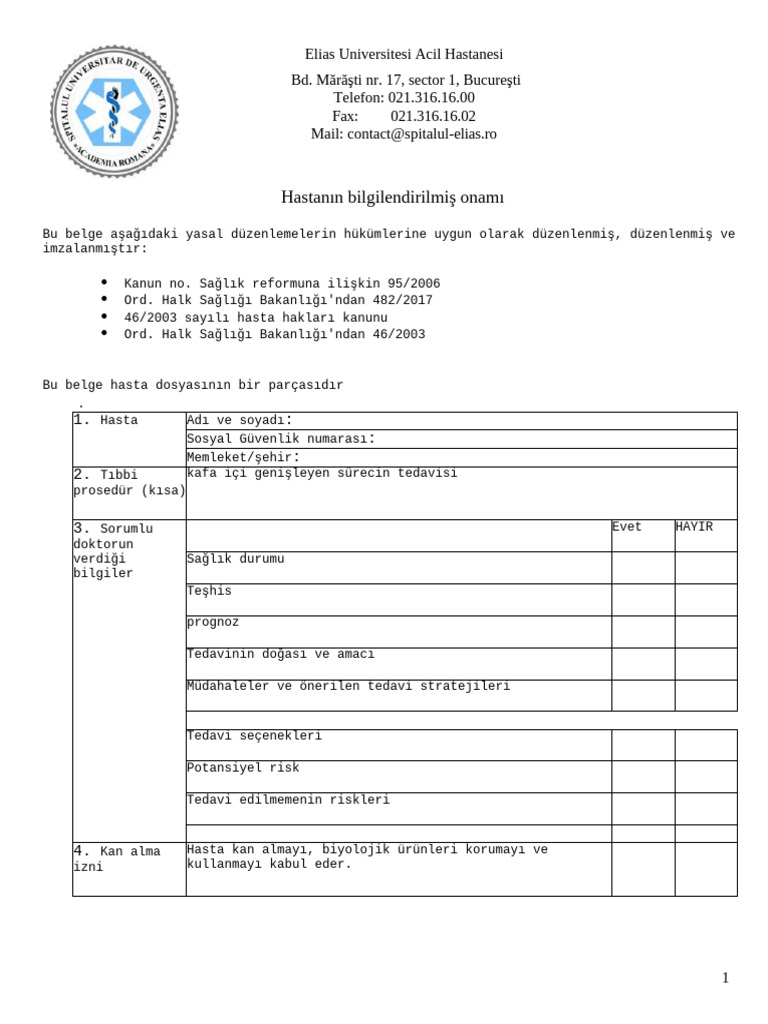 Consimtamant Informat Turca | PDF