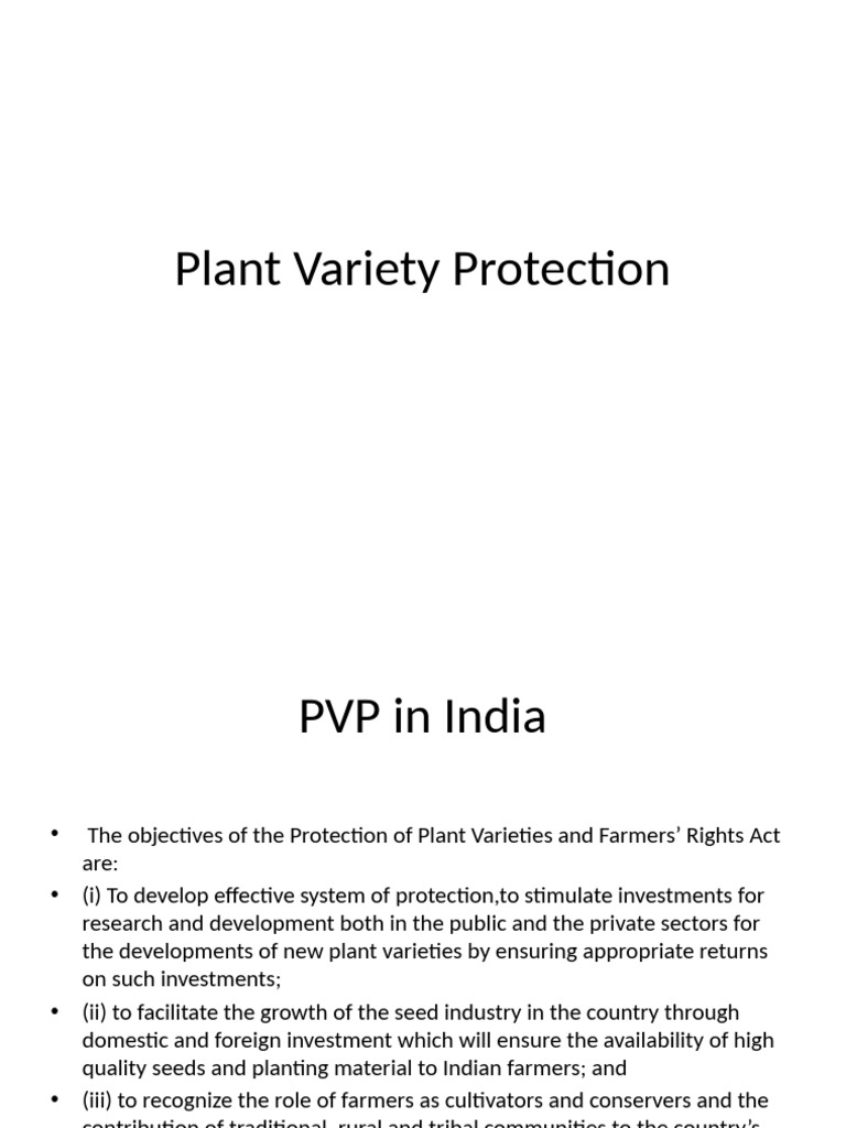 Plant Variety Protection (Autosaved) | PDF | Rapeseed | Plant Breeding
