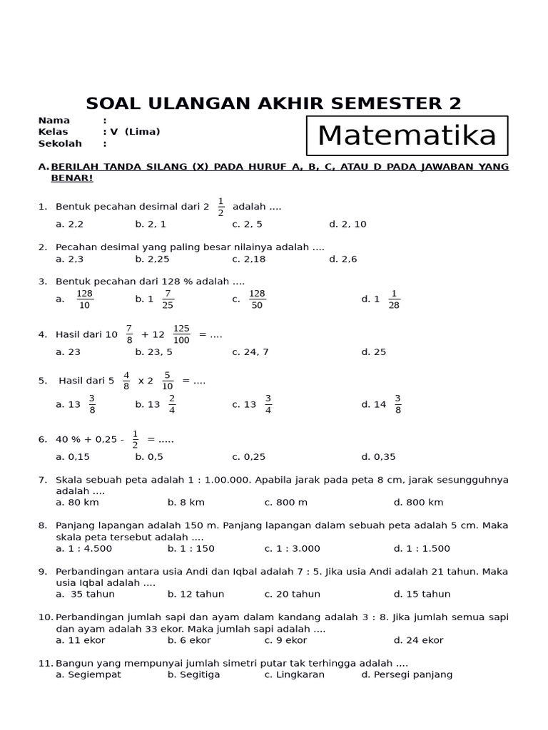 Soal Uas 2 | PDF